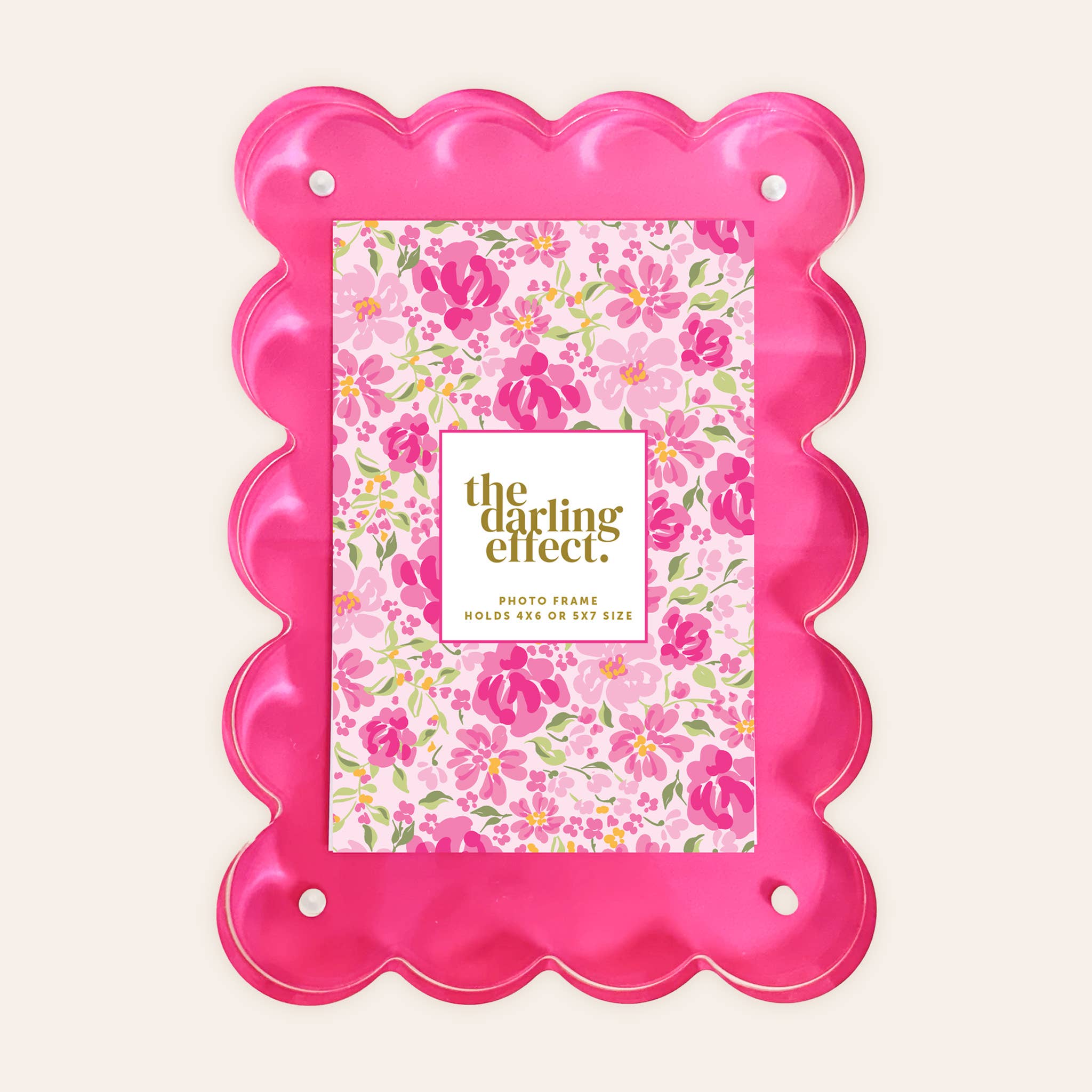 Rectangle Scalloped Acrylic Frame-Hot Pink – Meg's Boutique NC